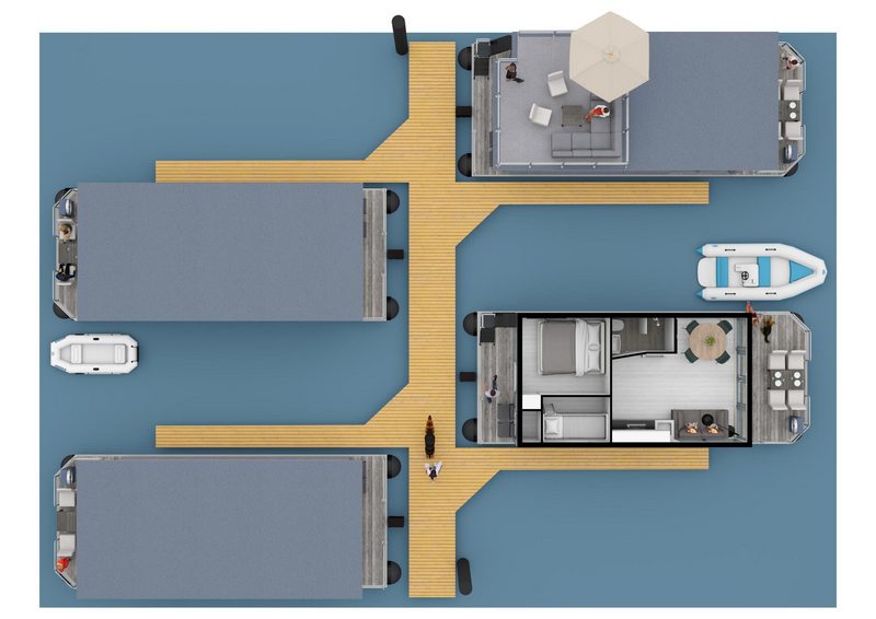 Houseboat Marina Mookerplas with Rooftop Terrace | 4 - 6 people