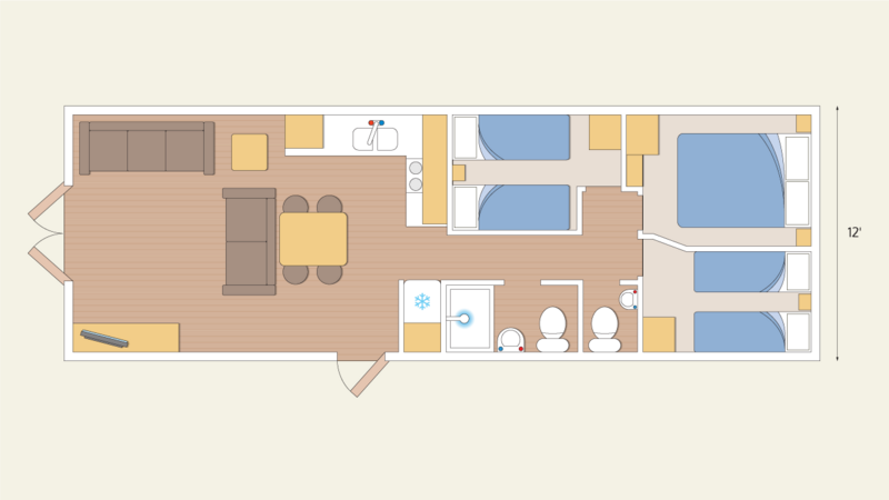 Twitchen House | Gold Caravan with deck 3-bedroom